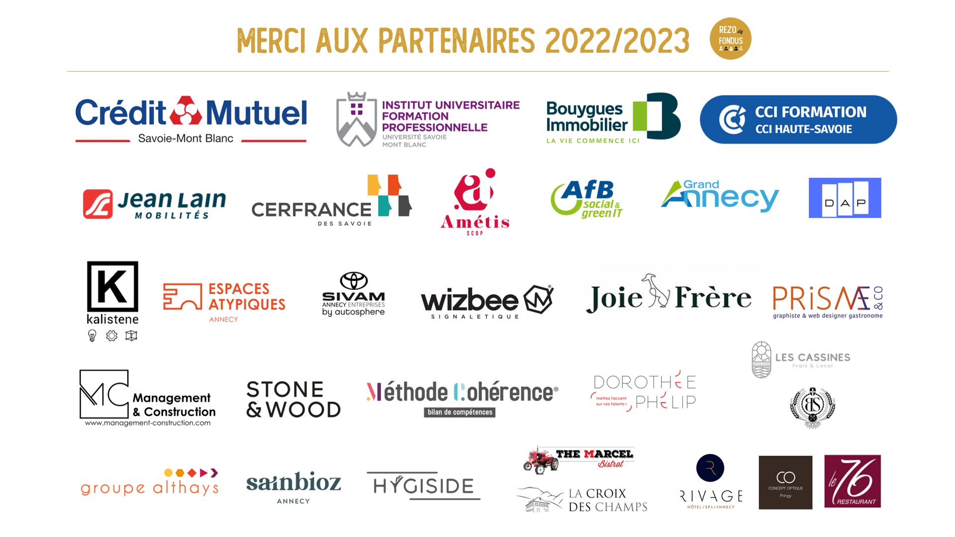 mur des partenaires - Rezo des Fondus